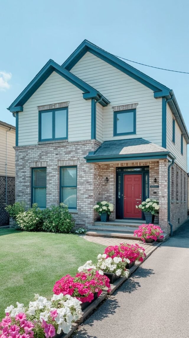 26 Stunning Exterior House Colors That Pair with Brick