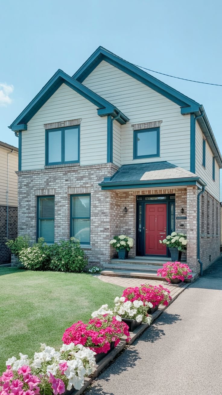 26 Stunning Exterior House Colors That Pair with Brick