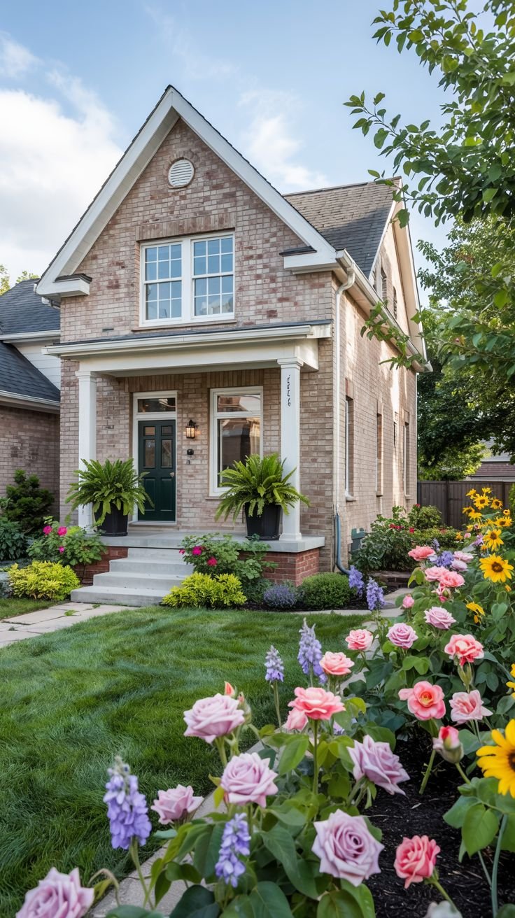 26 Stunning Exterior House Colors That Pair with Brick