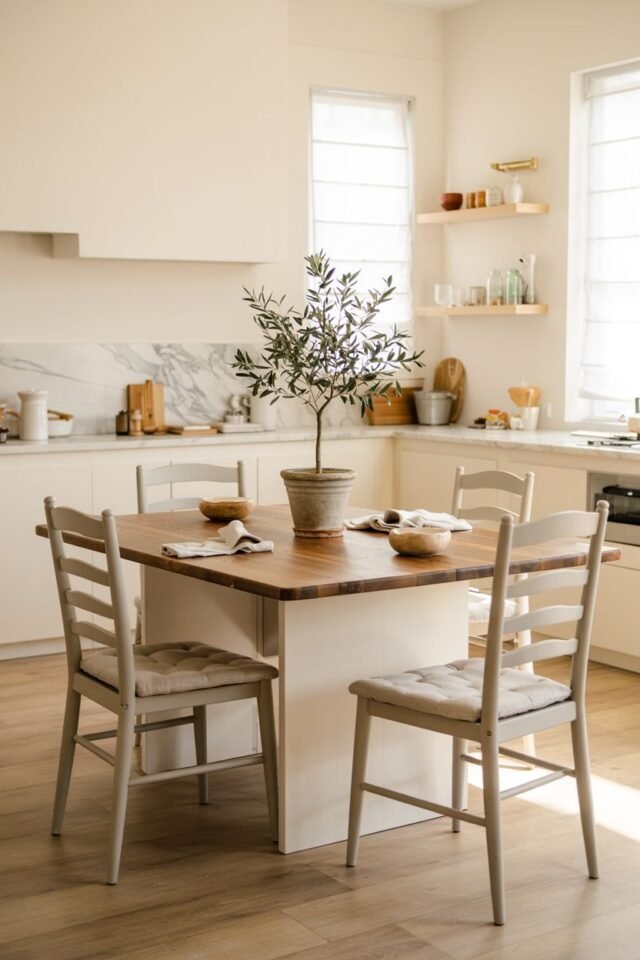 28 Rustic Farmhouse Kitchen Table Ideas Full of Character