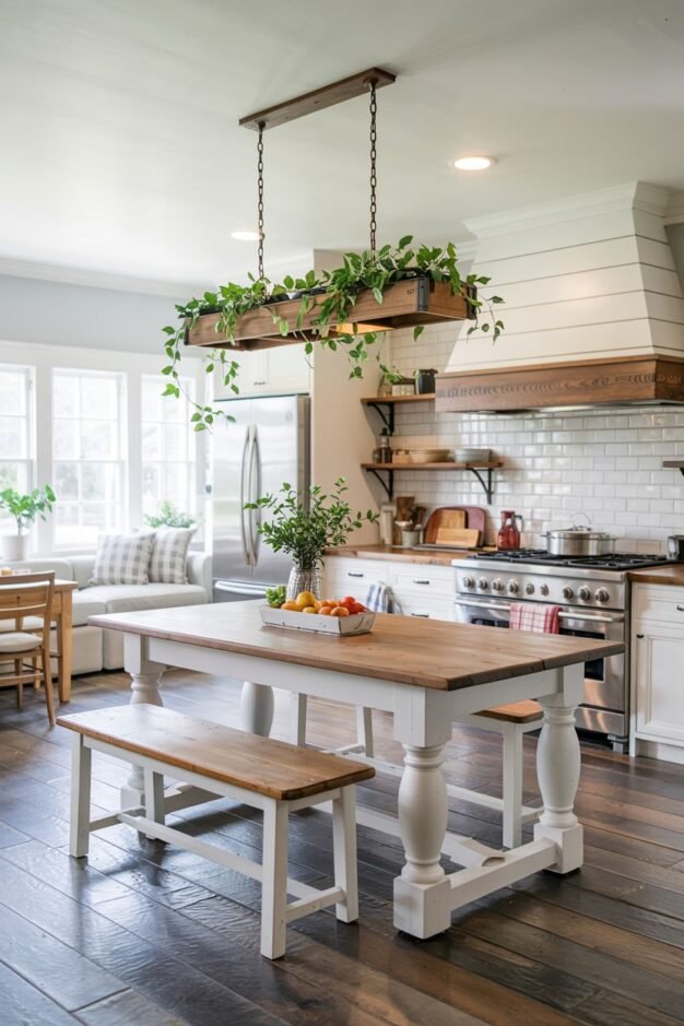 28 Rustic Farmhouse Kitchen Table Ideas Full of Character