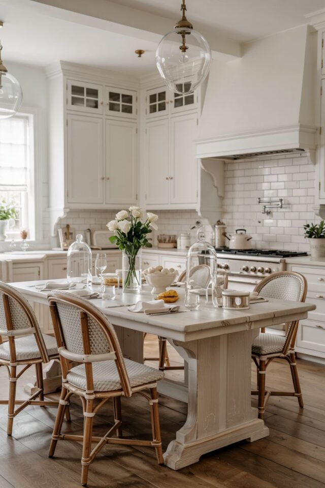 28 Rustic Farmhouse Kitchen Table Ideas Full of Character