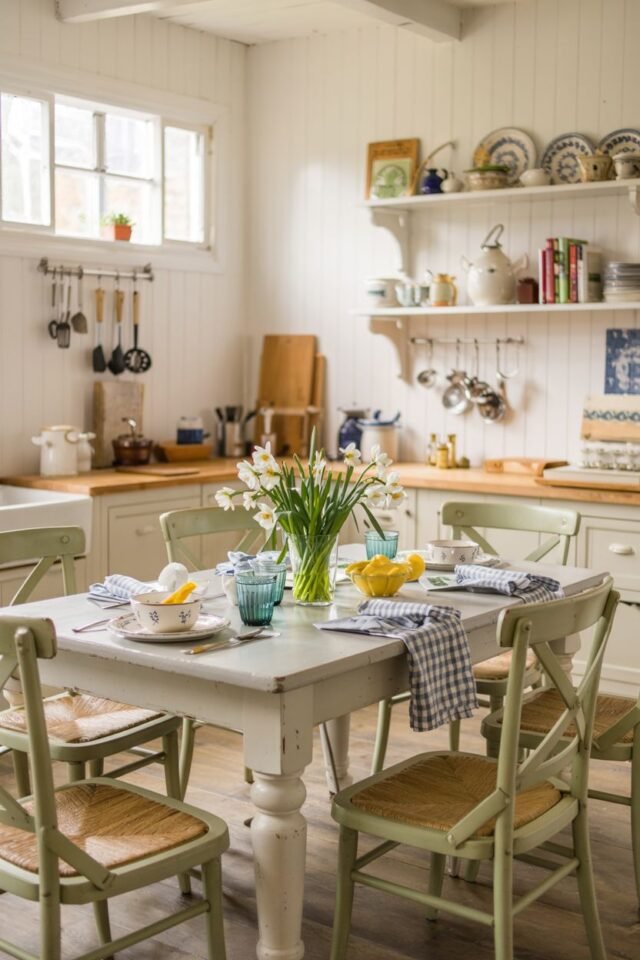 28 Rustic Farmhouse Kitchen Table Ideas Full of Character