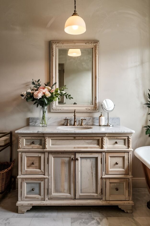 32 Rustic Bathroom Vanity Designs with Natural Charm