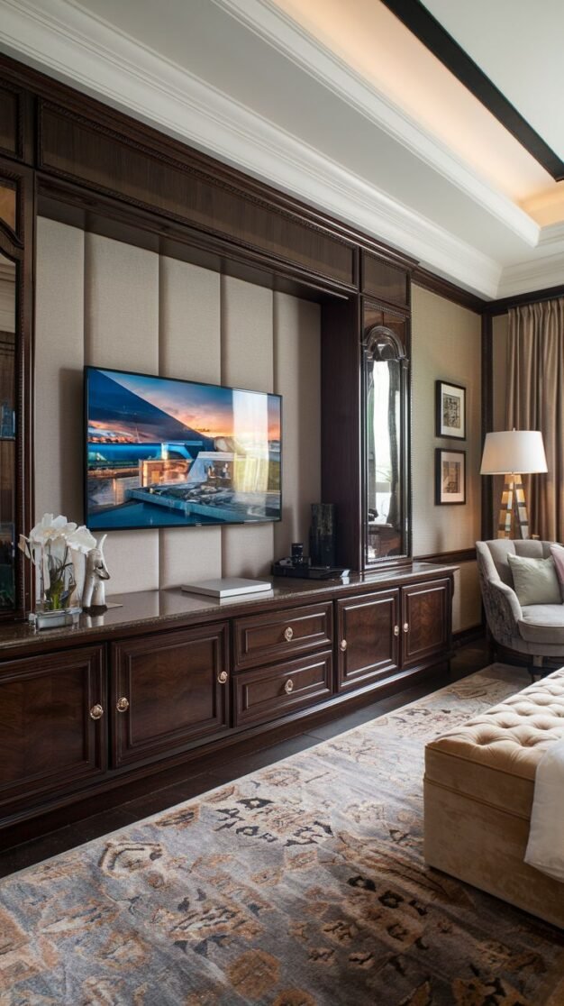 31 Luxury Bedroom TV Unit Ideas for a Regal Retreat