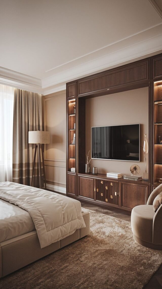 31 Luxury Bedroom TV Unit Ideas for a Regal Retreat