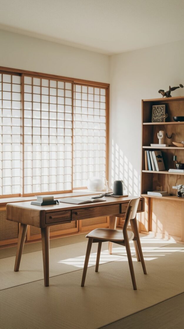 36 Minimalist Japandi Home Office Ideas to Spark Productivity