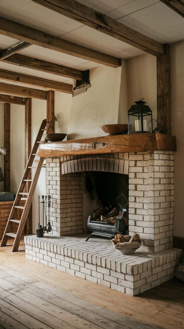 24 Rustic Farmhouse Fireplace Designs with Natural Charm